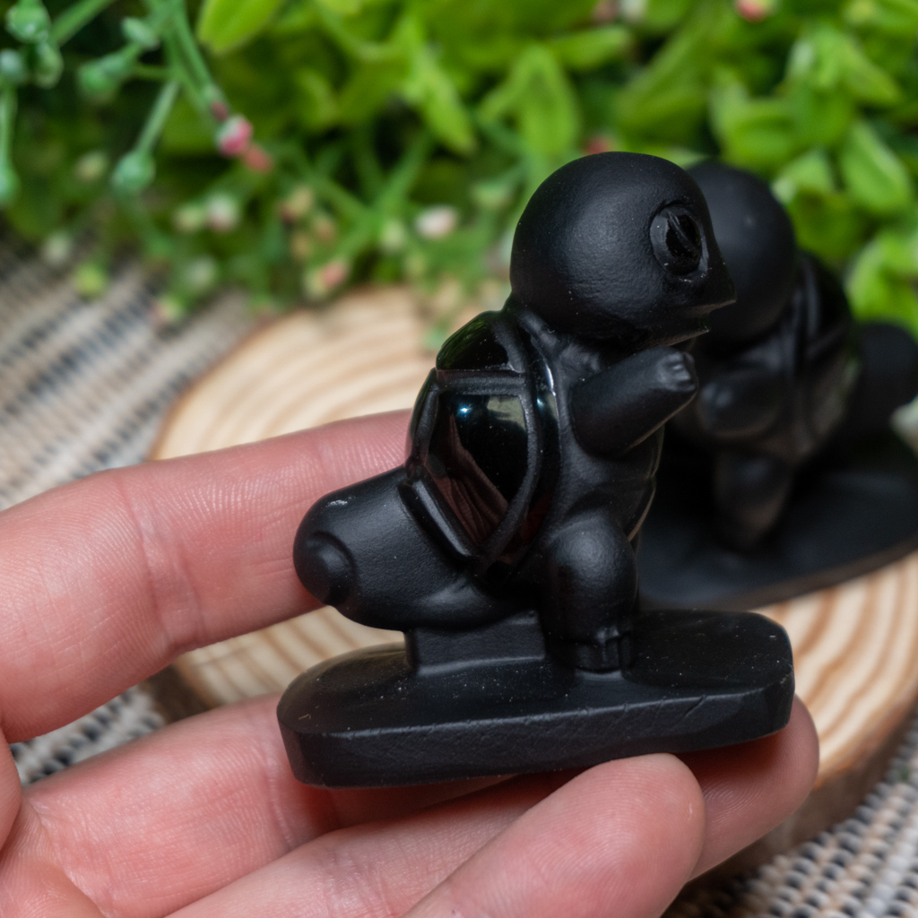 Obsidian "Turtle Pocket Monster" - The Crystal Council