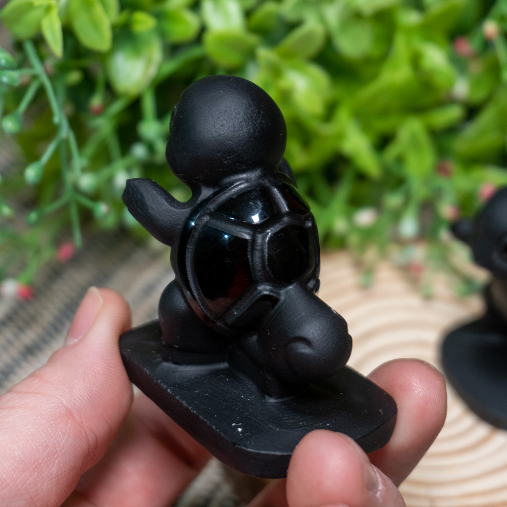 Obsidian "Turtle Pocket Monster" - The Crystal Council