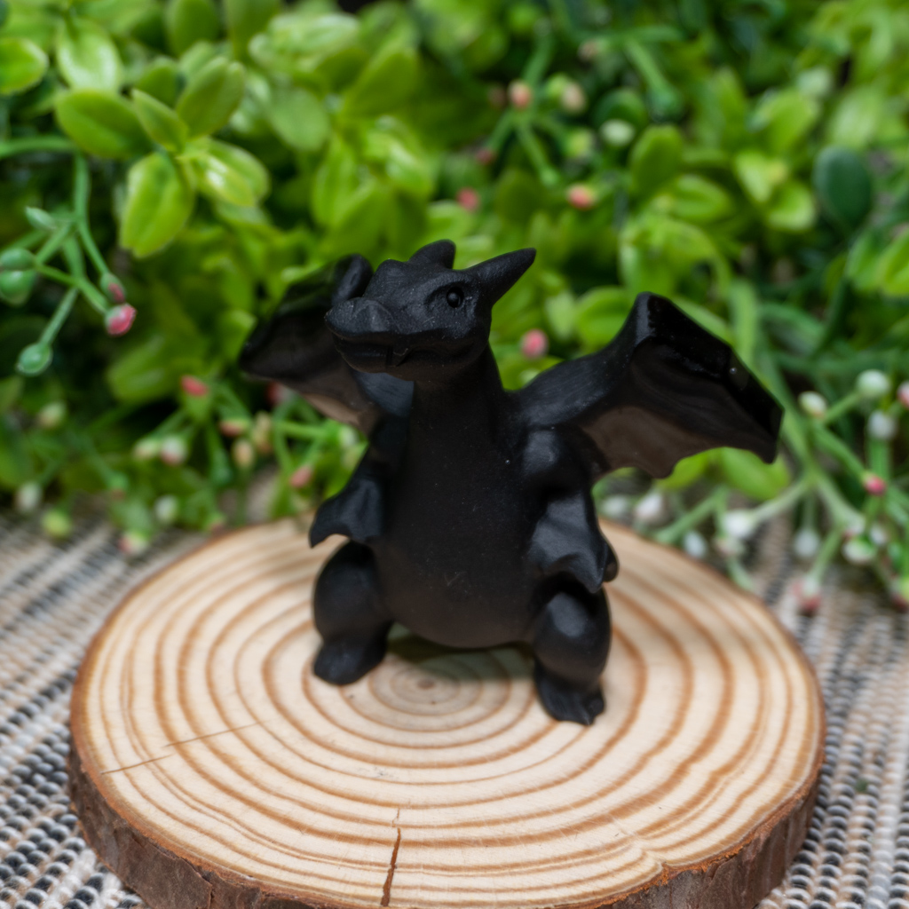 Obsidian "Dragon Pocket Monster" - The Crystal Council