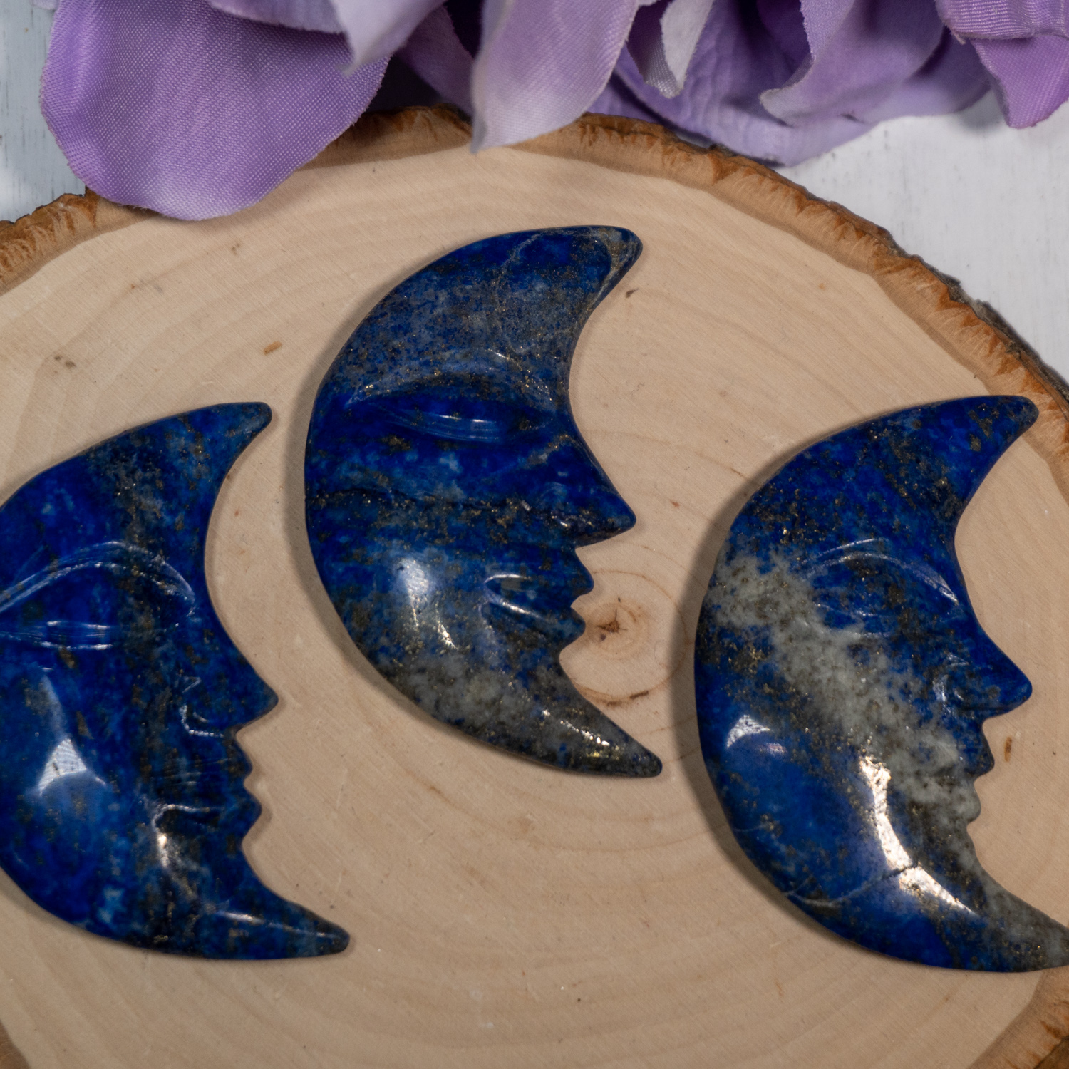 Lapis Lazuli Crescent Moon - The Crystal Council Lapis Lazuli Crescent Moon - The Crystal Council