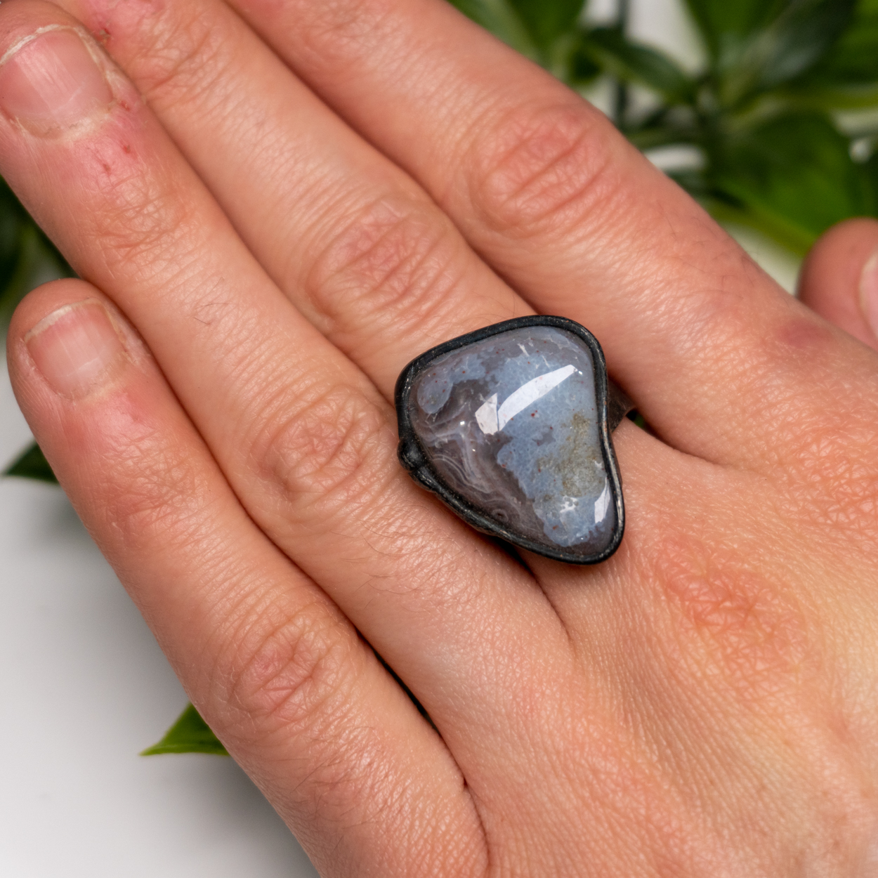 Banded Agate Ring #1 - The Crystal Council