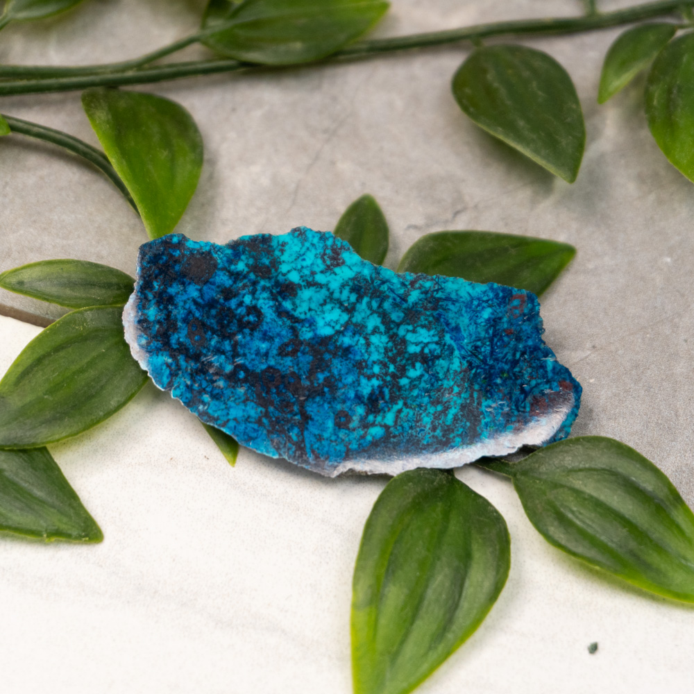 Shattuckite Slab with Tenorite, Azurite, and Chrysocolla Slab #18 - The ...
