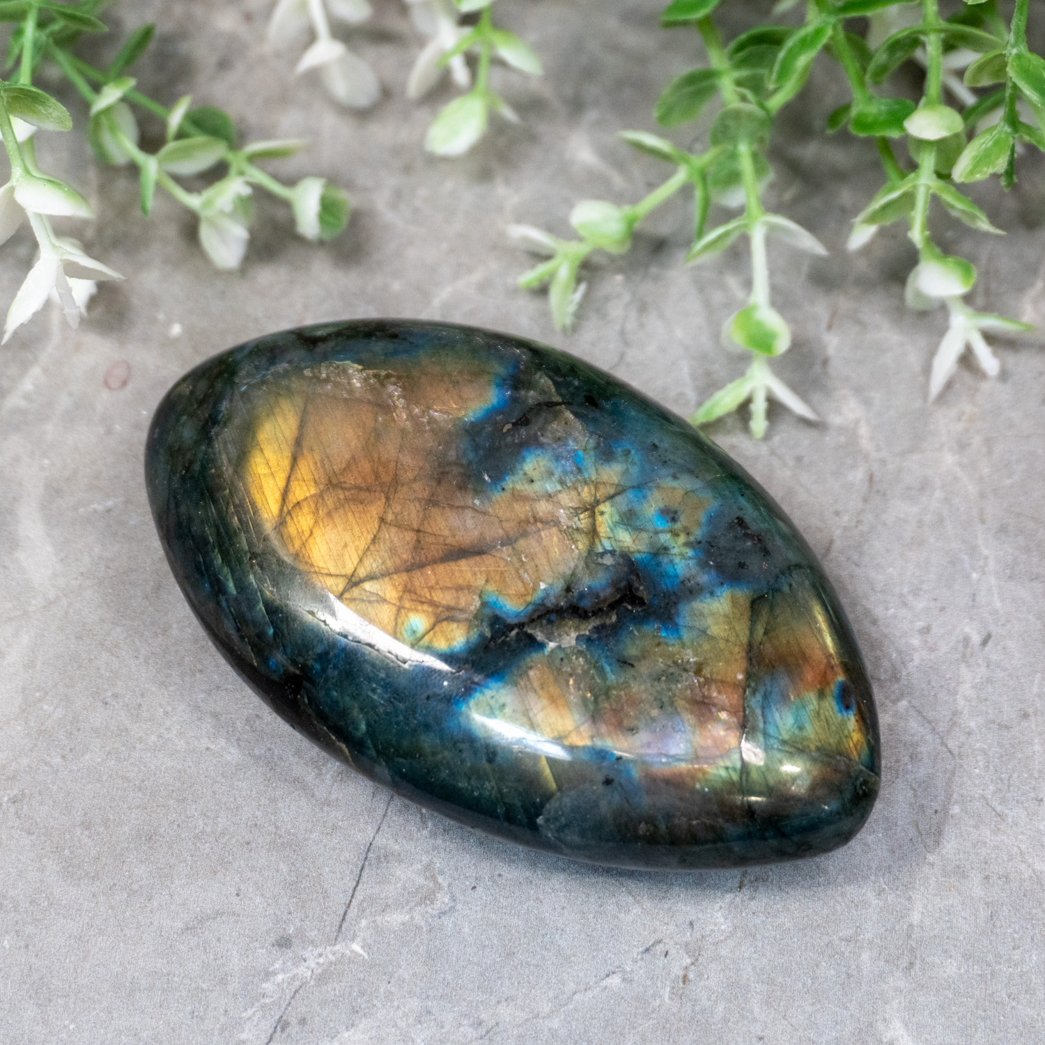 High Flash Labradorite Palmstone #3 - The Crystal Council