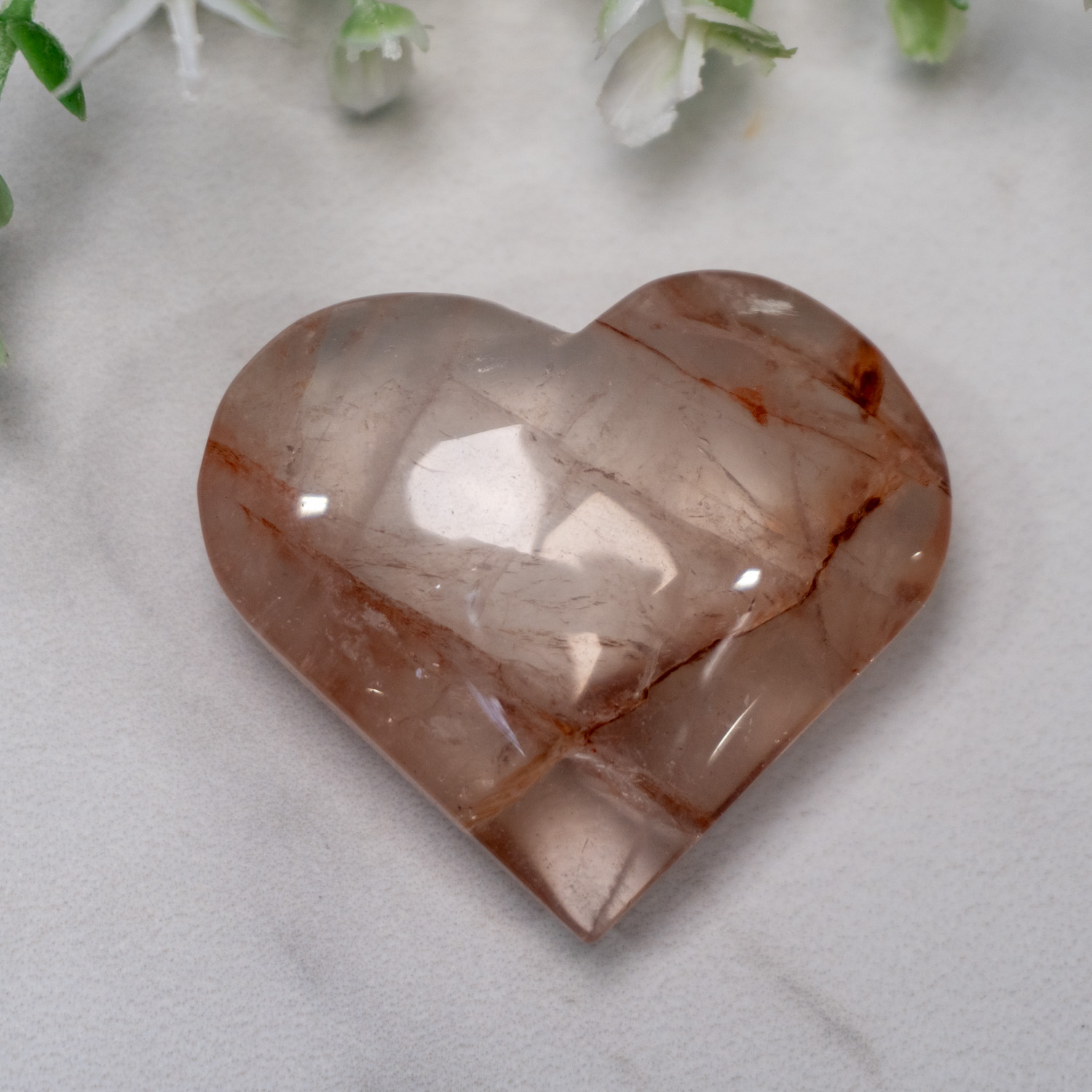 Red Quartz Medium Heart - The Crystal Council
