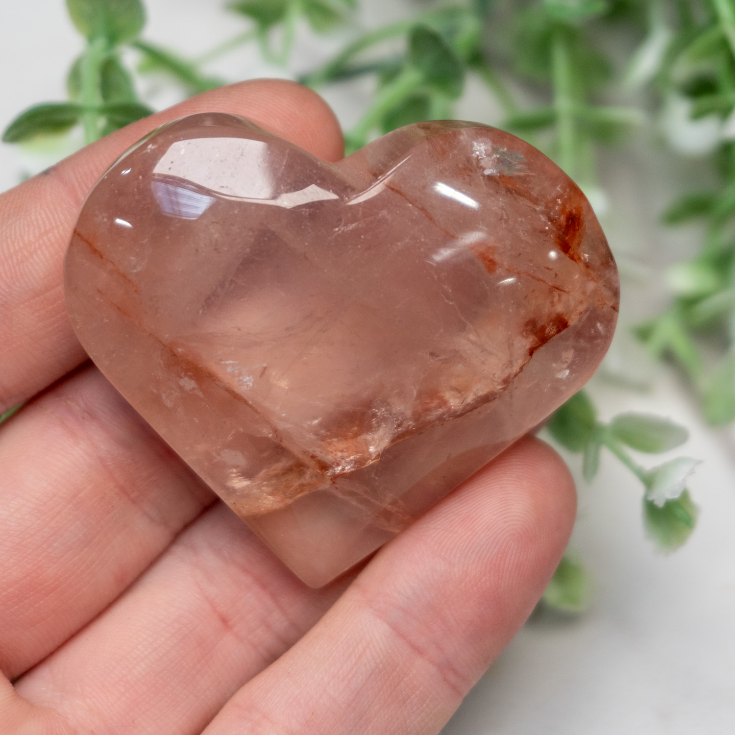 Red Quartz Medium Heart - The Crystal Council