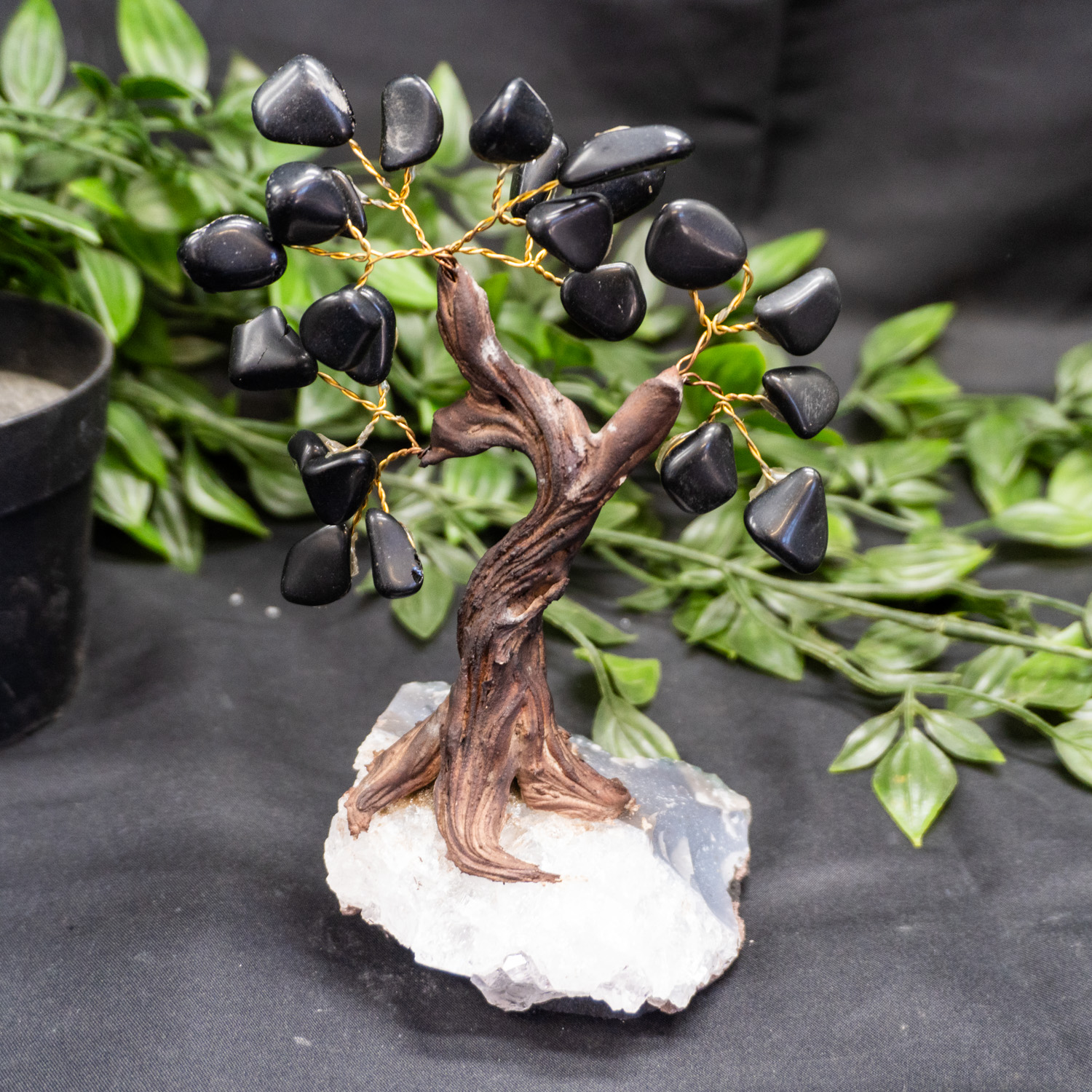 Medium Obsidiain Crystal Tree - The Crystal Council