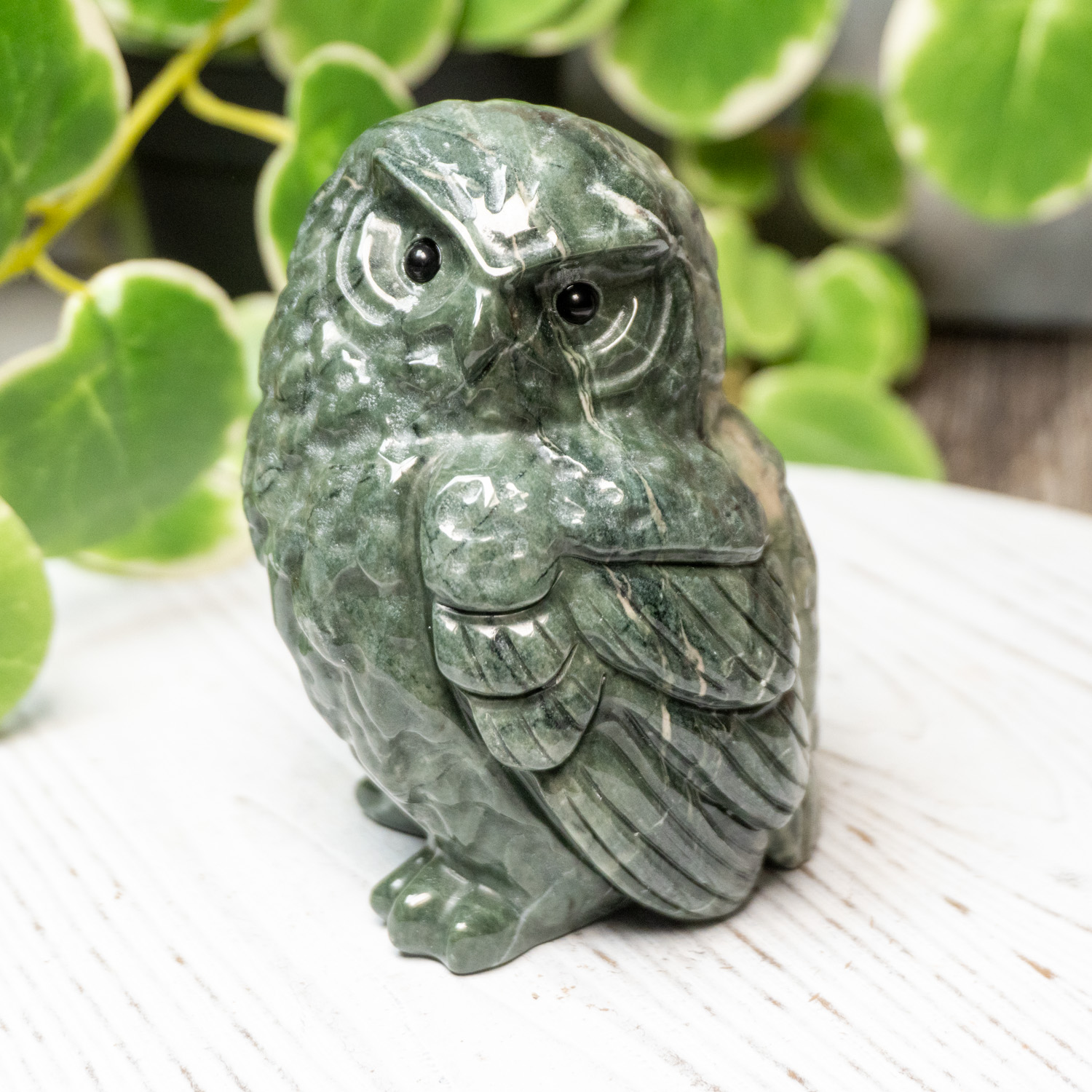 Nine Dragon Jade Large Owl - The Crystal Council