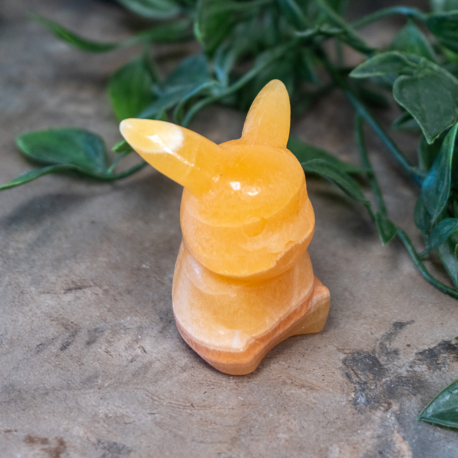 Orange Calcite Pikachu - The Crystal Council