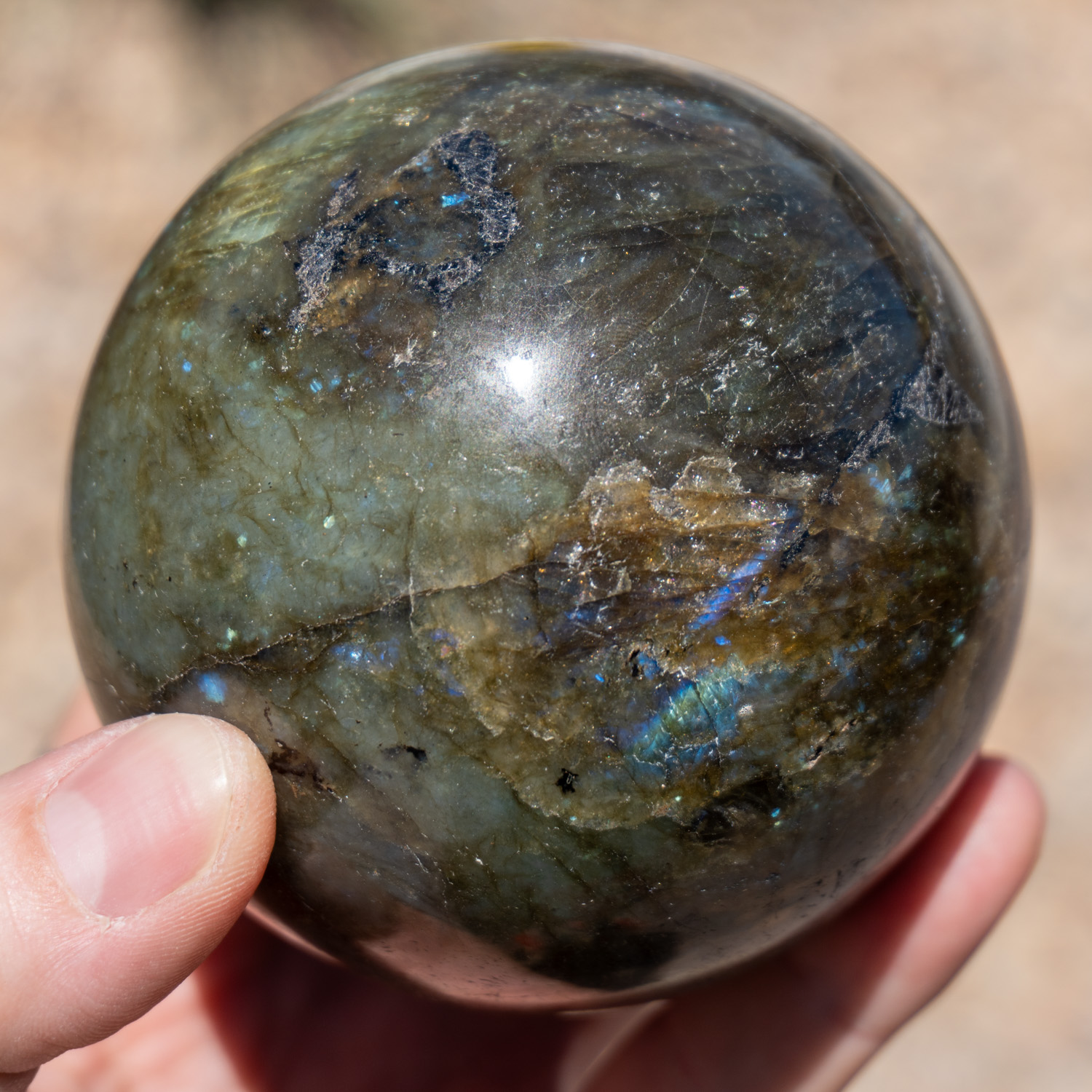 Large Labradorite Sphere #1 - The Crystal Council