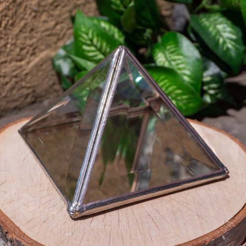 Small Silver Crystal Charging Pyramid - The Crystal Council