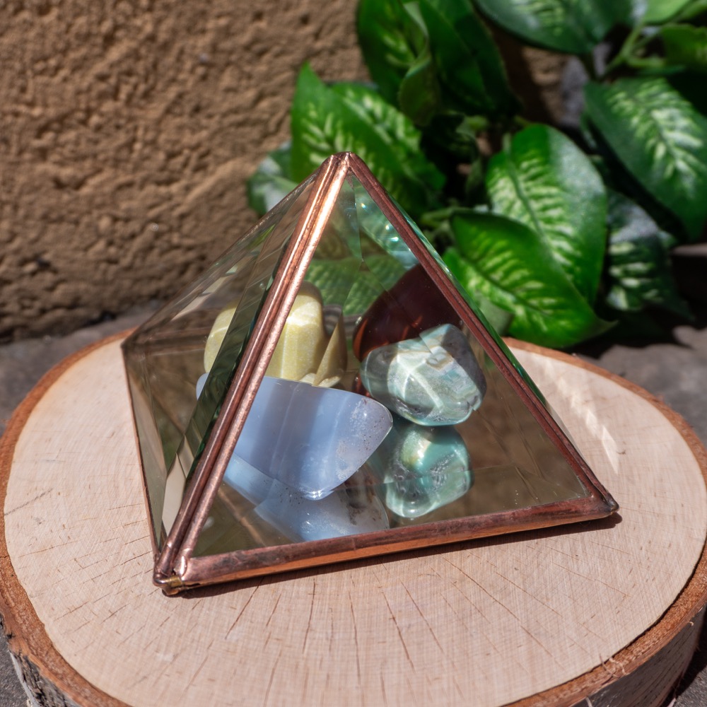 Small Copper Crystal Charging Pyramid - The Crystal Council