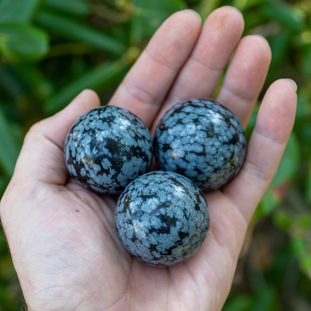 Snowflake Obsidian Sphere - The Crystal Council