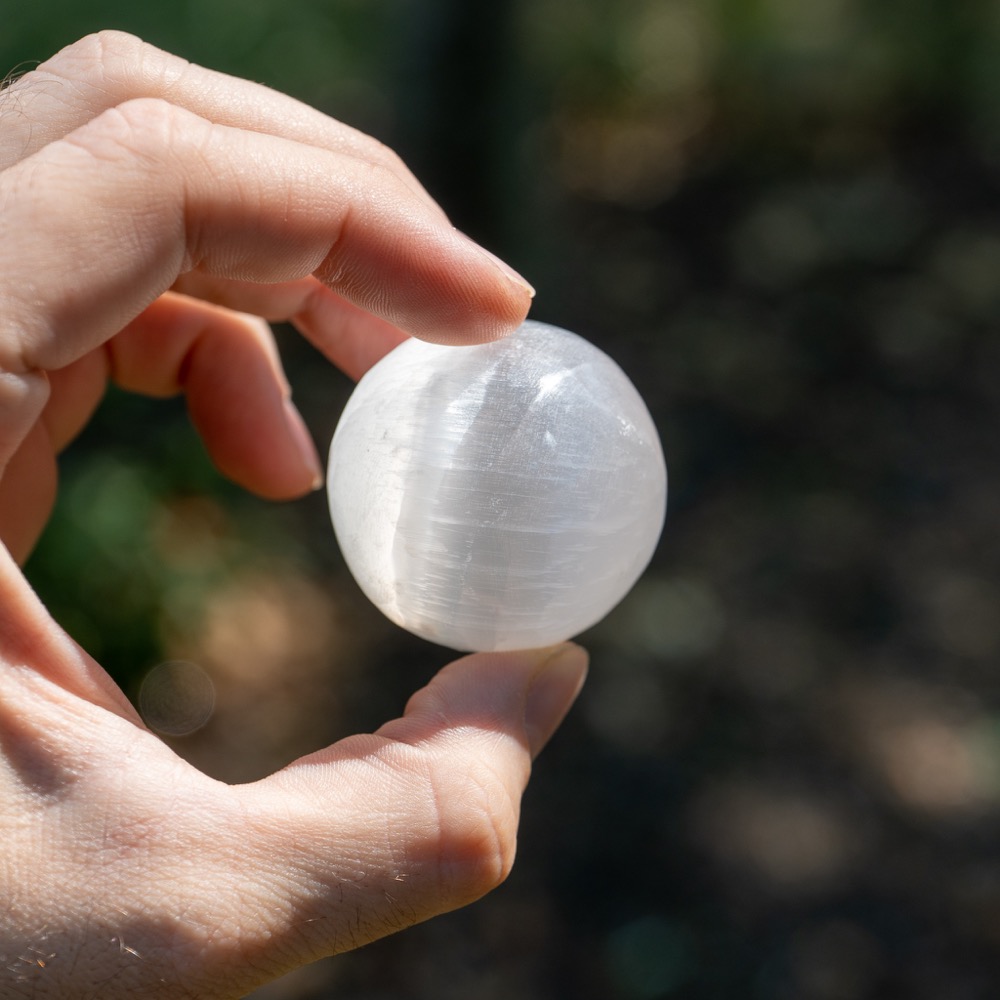 Small Selenite Sphere - The Crystal Council