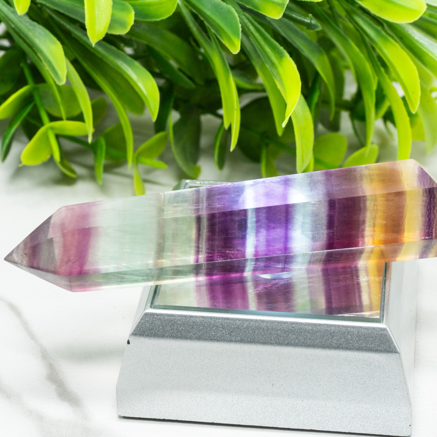 Medium Rainbow Fluorite Tower #6 - The Crystal Council