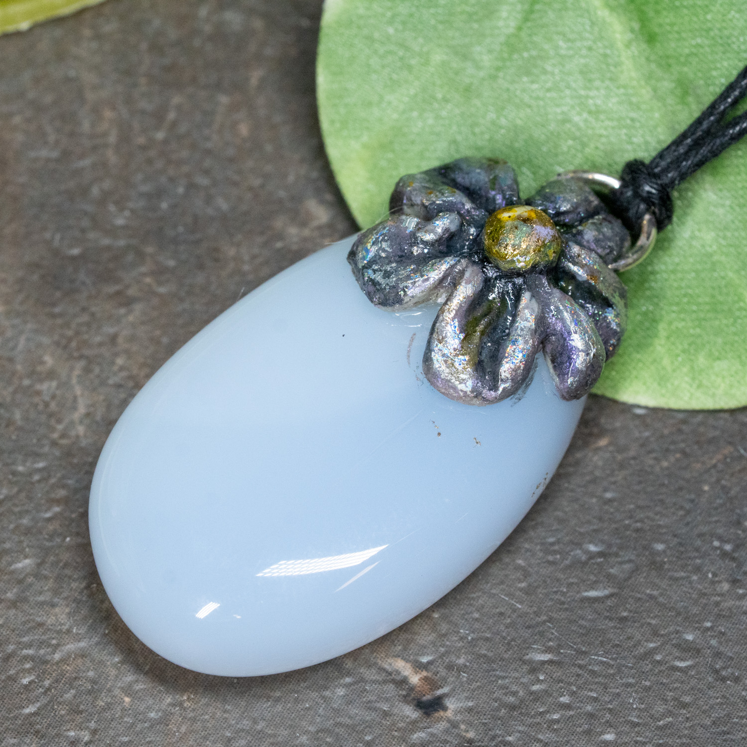 Blue Chalcedony Necklace #1 - The Crystal Council