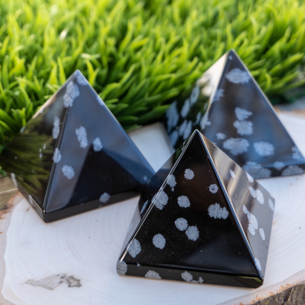 Snowflake Obsidian Pyramid - The Crystal Council