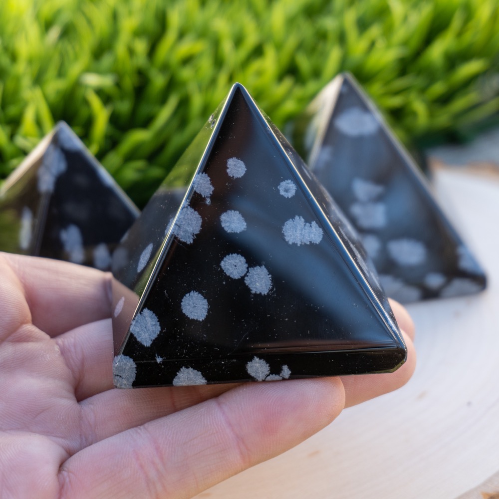 Snowflake Obsidian Pyramid - The Crystal Council