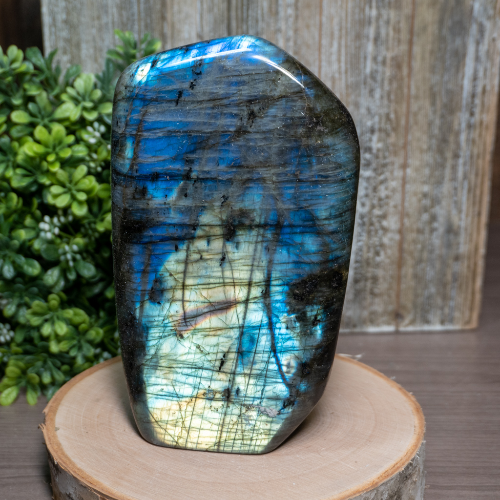Polished Cut Base Labradorite #6 - The Crystal Council