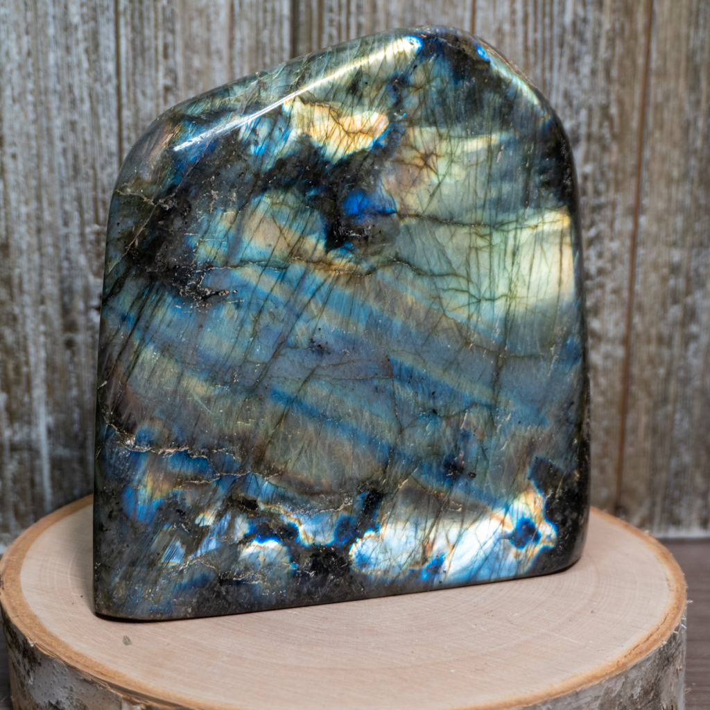 Polished Cut Base Labradorite #3 - The Crystal Council