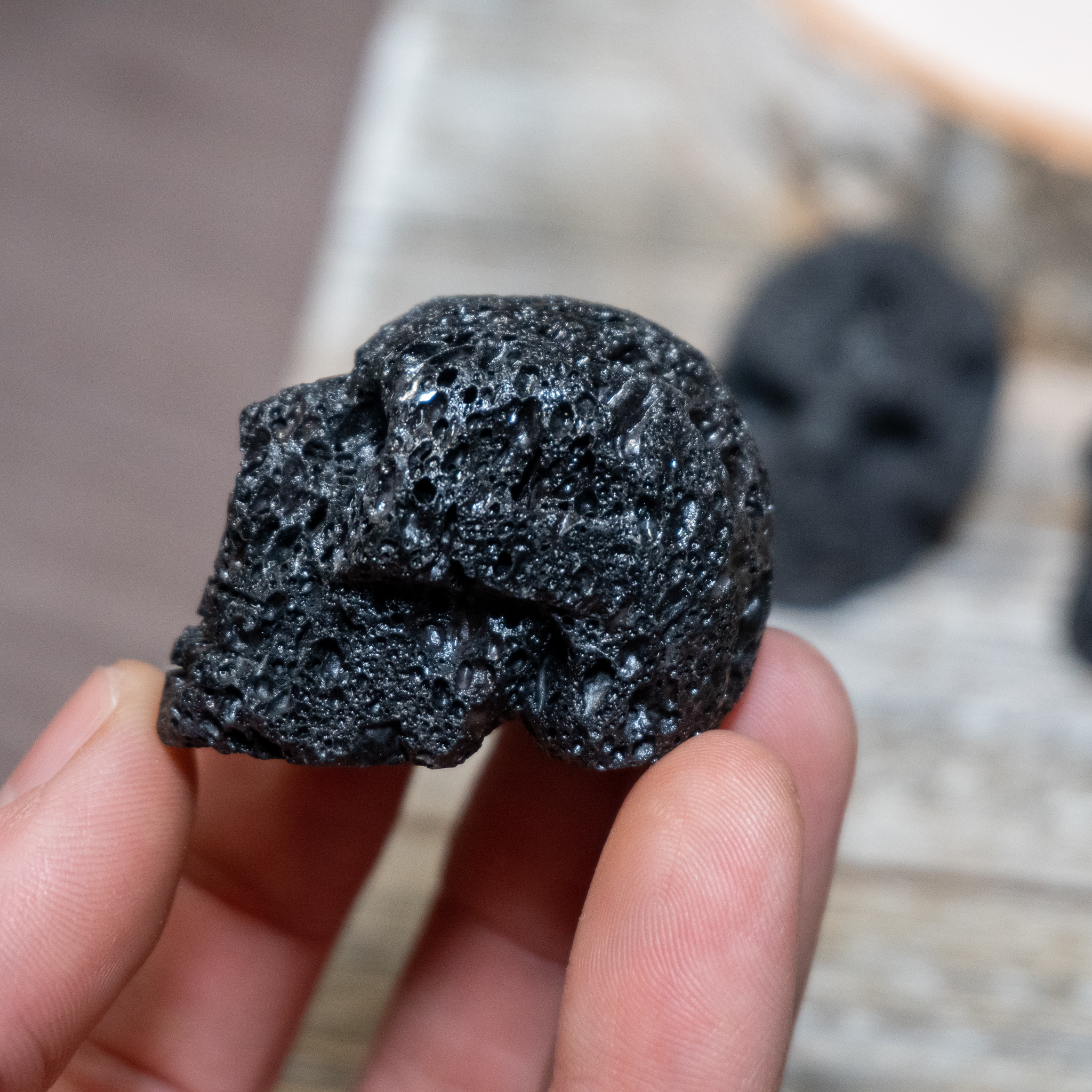 Small Lava Rock Skull - The Crystal Council