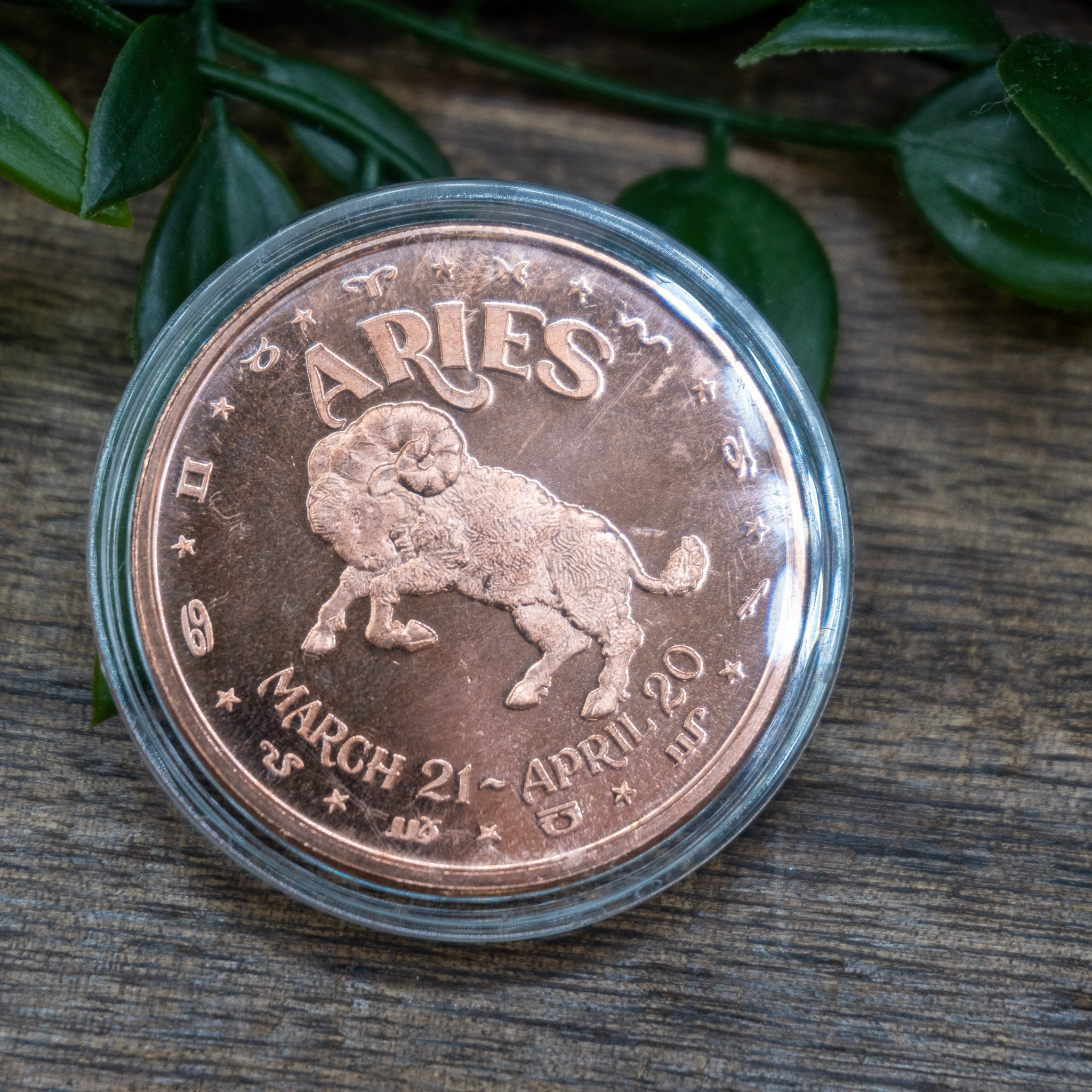 Aries 1oz Copper Coin - The Crystal Council